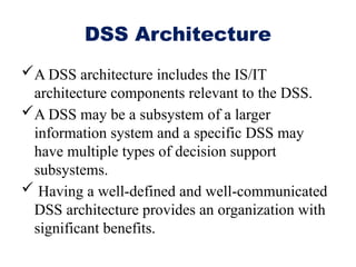 CHAPTER - 6 DSS.pptx Decision support system | PPTX