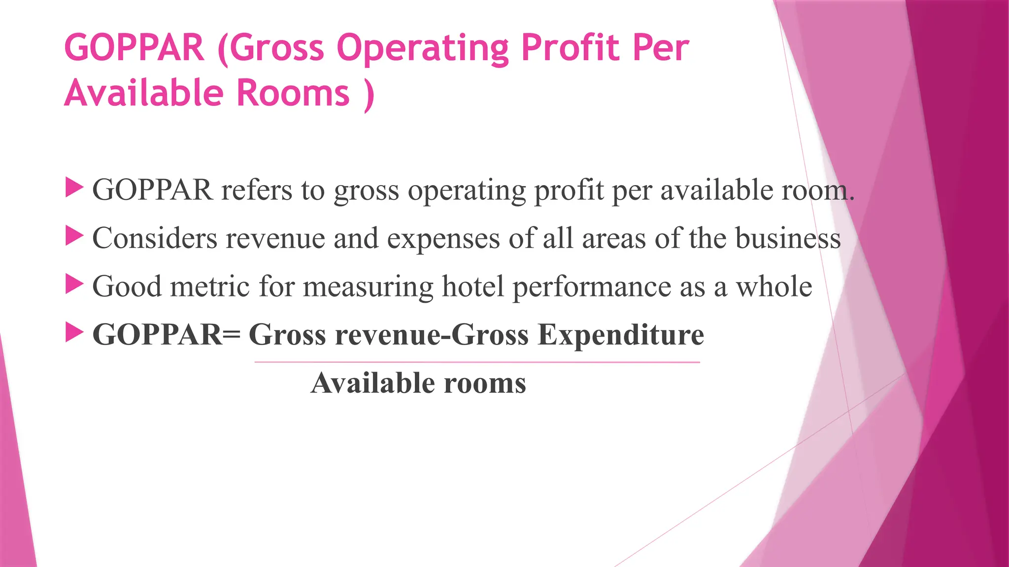 Title: Brief explanation on Evaluation on Hotel Performance | PPTX