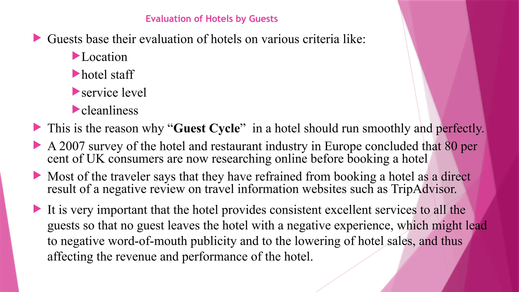 Title: Brief explanation on Evaluation on Hotel Performance | PPTX