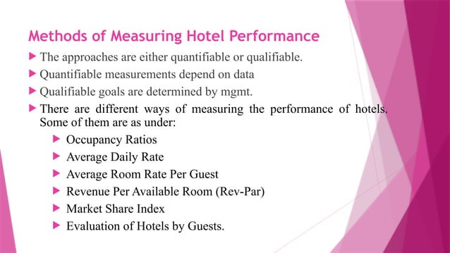 Title: Brief explanation on Evaluation on Hotel Performance | PPT