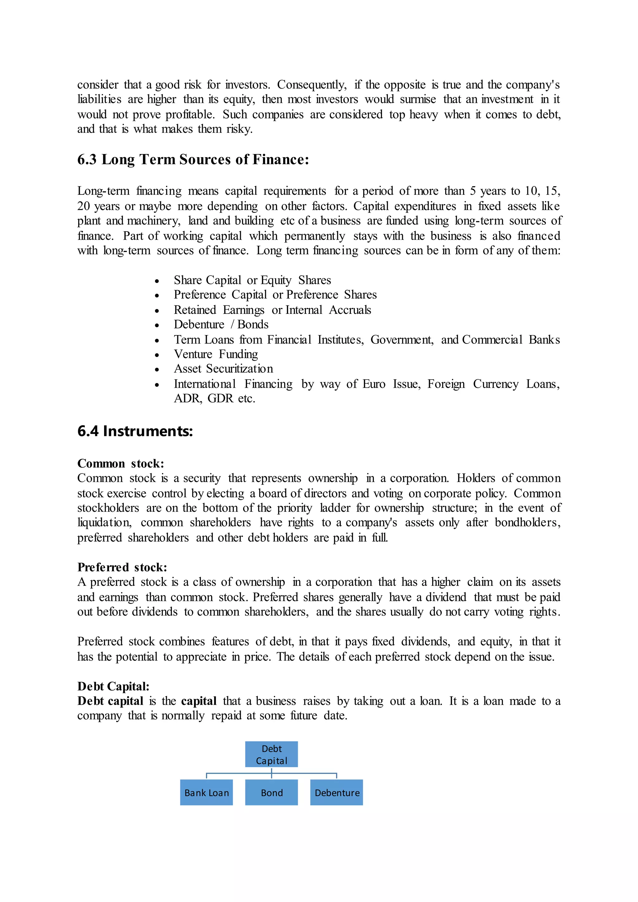 long term financing | DOCX
