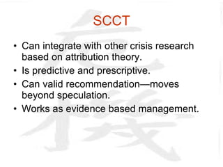 Situational Crisis Communication Theory | PPT
