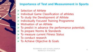 Chapter 6 Test and Measurement in sports | PPTX