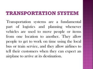 Transportation (Travel Agency & Tour Operations) | PDF