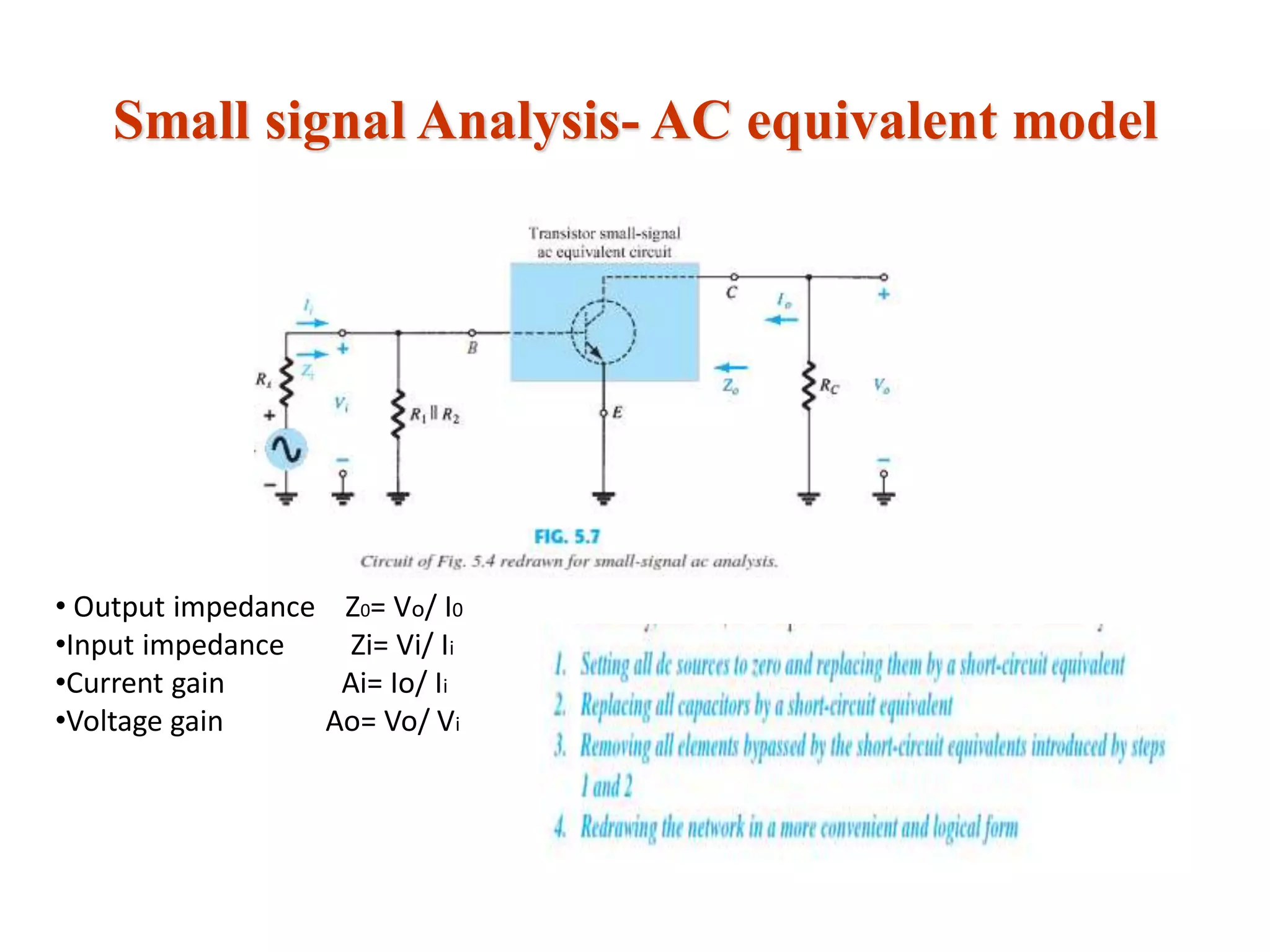 Electronics 1 : Chapter # 07 : AC Analysis BJT | PDF
