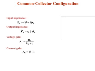 Electronics 1 : Chapter # 07 : AC Analysis BJT | PDF