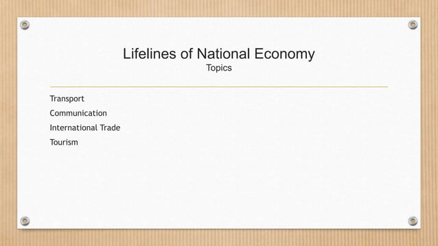 Geography Class 10 Lifelines of National Economy PPT | PPTX