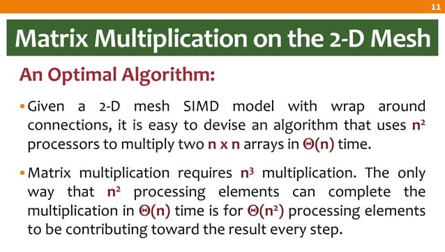 Chapter 7: Matrix Multiplication | PPT