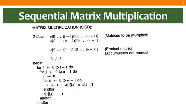 Chapter 7: Matrix Multiplication | PPT