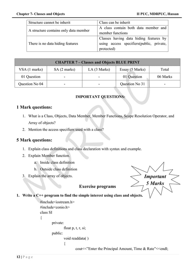 Chapter 7 Classes And Objectspdf Programming Languages Computing
