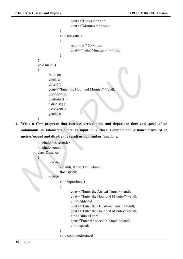 Chapter 7 Classes And Objectspdf Programming Languages Computing