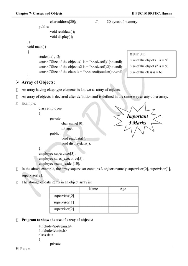 chapter-7-classes-and-objects.pdf | Programming Languages | Computing