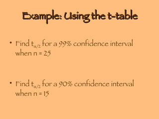 Chapter 7 – Confidence Intervals And Sample Size | PPT