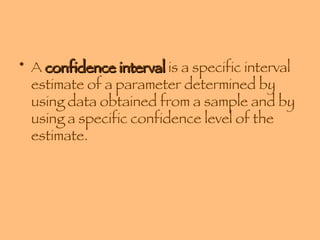 Chapter 7 – Confidence Intervals And Sample Size | PPT