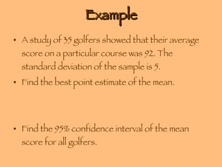 Chapter 7 – Confidence Intervals And Sample Size | PPT