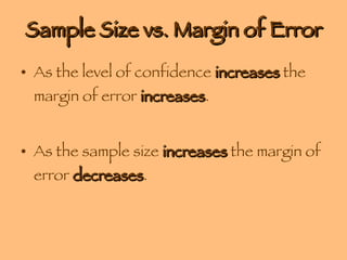 Chapter 7 – Confidence Intervals And Sample Size | PPT