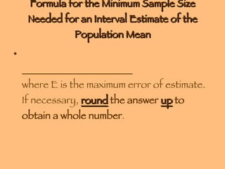 Chapter 7 – Confidence Intervals And Sample Size | PPT