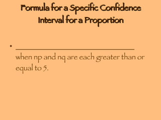 Chapter 7 – Confidence Intervals And Sample Size | PPT