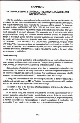 Chapter 7-data-processing-statistical-treatment-analysis-and-interpretation | PDF