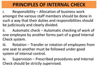 Chapter 7 -Internal check | PPTX