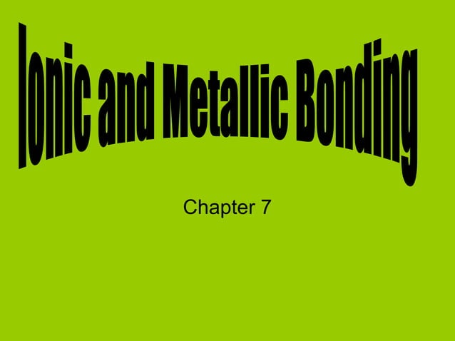 Ionic Bonding | PPT