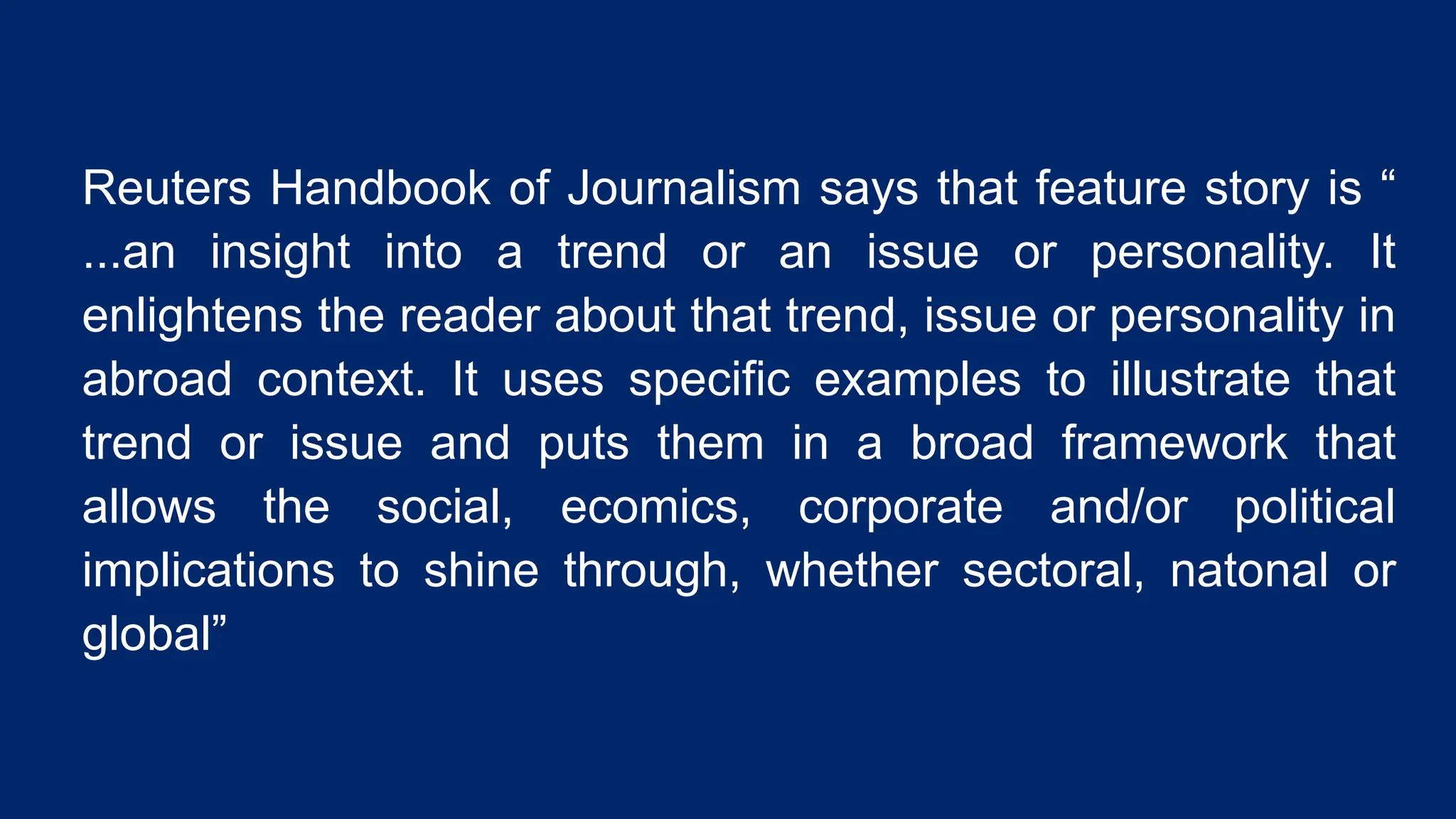 CHAPTER 7: Feature Writing in Campus Journalism | PPTX