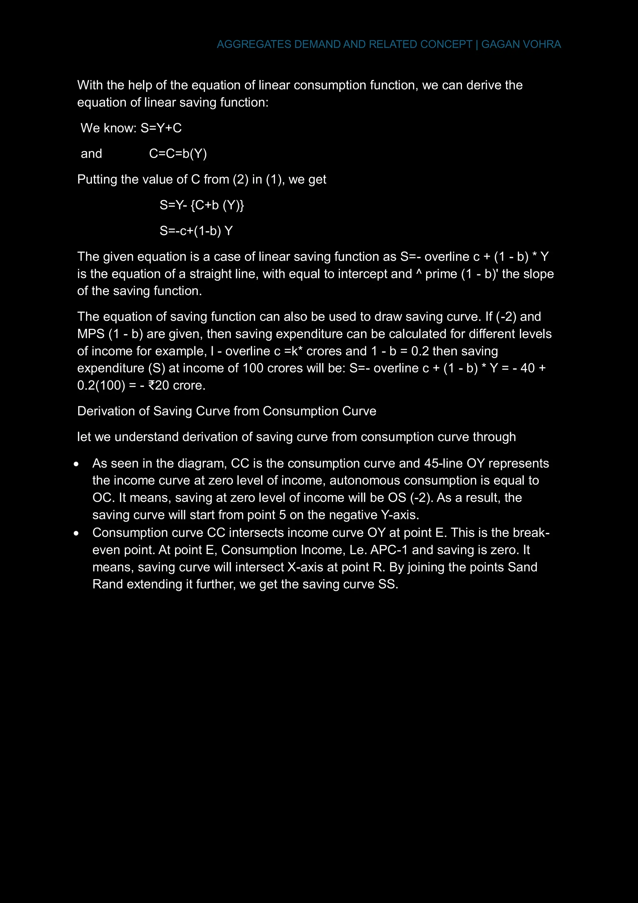 Aggregate demand & related concepts class 12th | PDF