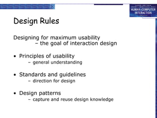 Chapter - 7 Design Rules for Human Computer intaraction | PPT