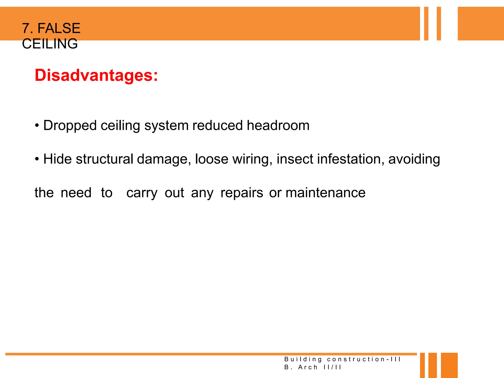 Building Construction_FALSE CEILING design | PPTX