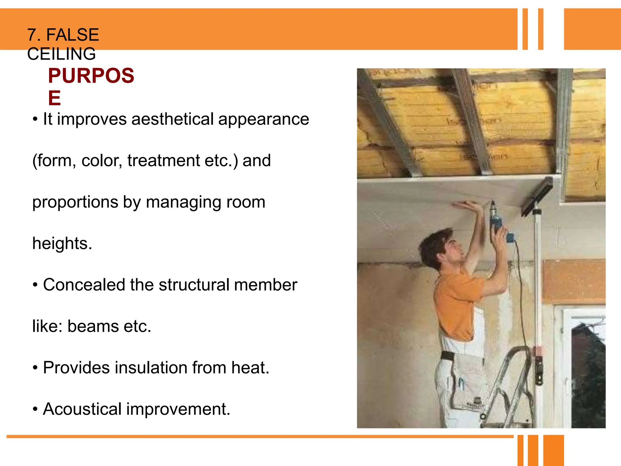 Building Construction_FALSE CEILING design | PPTX