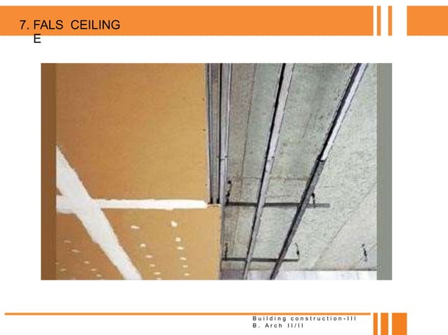 Building Construction_FALSE CEILING design | PPTX