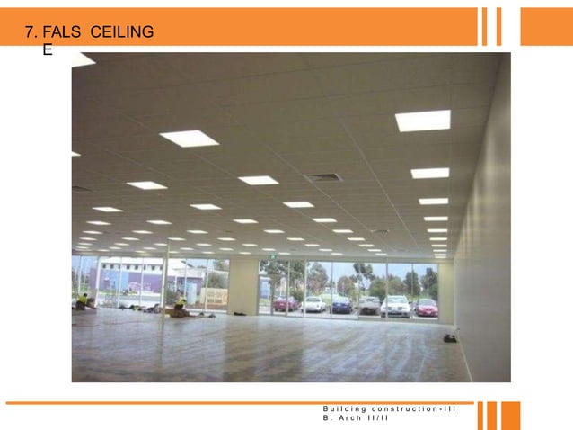 Building Construction_FALSE CEILING design | PPTX