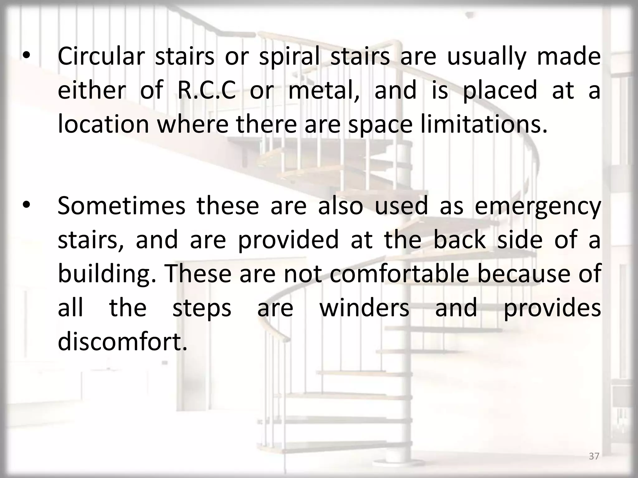 Chapter 7 stairs & staircases | PPTX