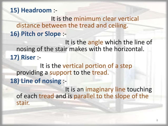 Chapter 7 stairs & staircases | PPTX | Track and Field | Sports