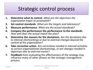Chapter 8 strategic evaluation and control | PPTX