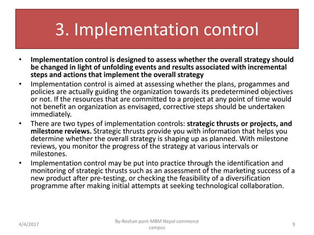 Chapter 8 strategic evaluation and control | PPTX