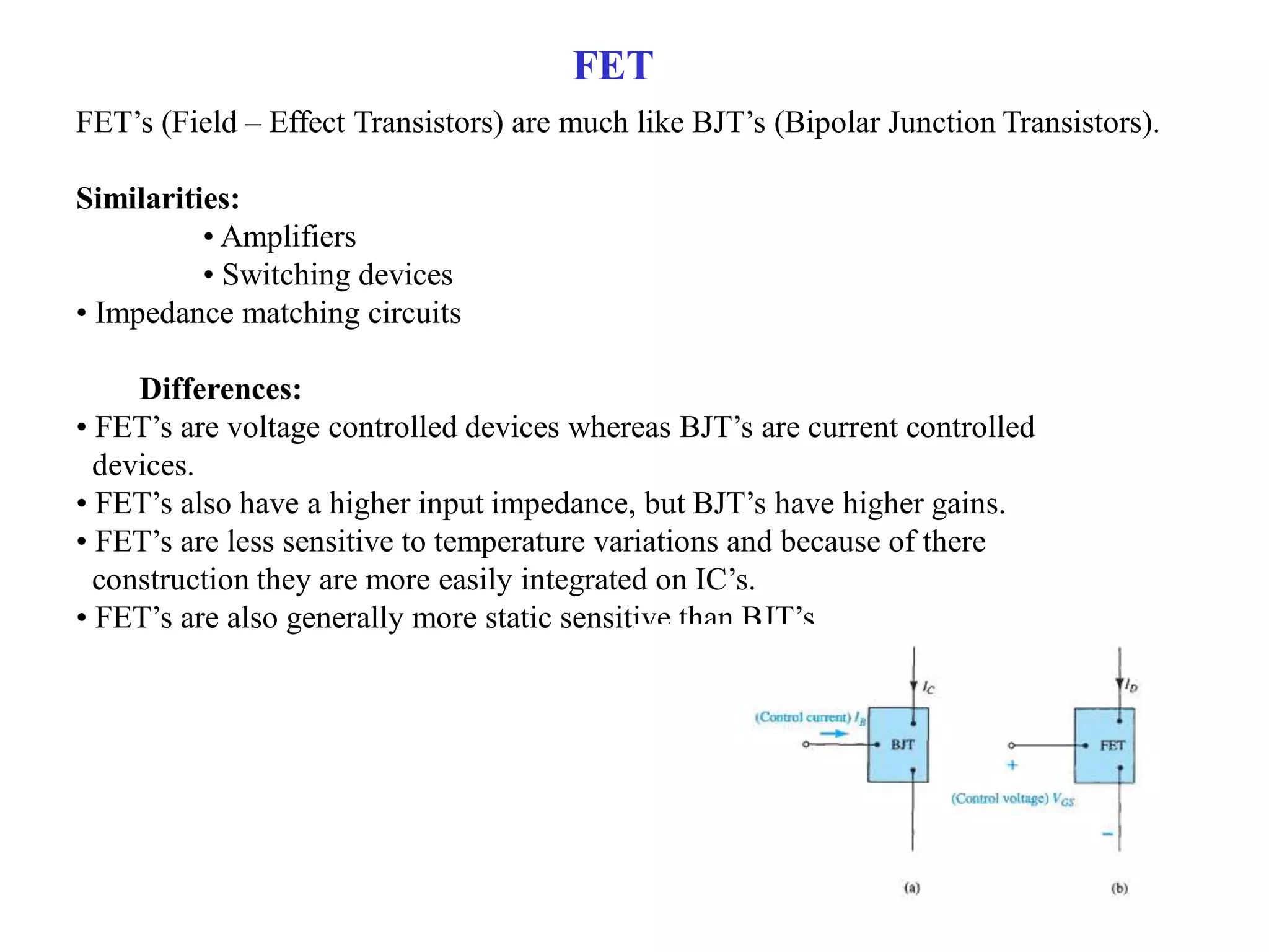 Electronics 1 : Chapter # 08 : Field effect transistor | PPT