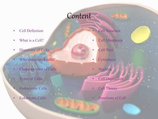 Class8 Science Chapter8 Cell | PPTX