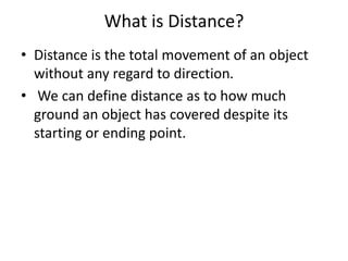 Distance Definition Science