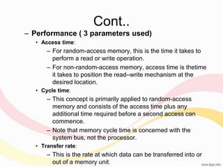 Chapter 8 computer memory system overview | PPT