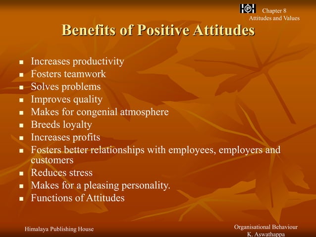 Attitude & Values in Organizational Behaviour | PPT