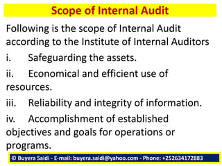Chapter 8 -Internal audit | PPTX