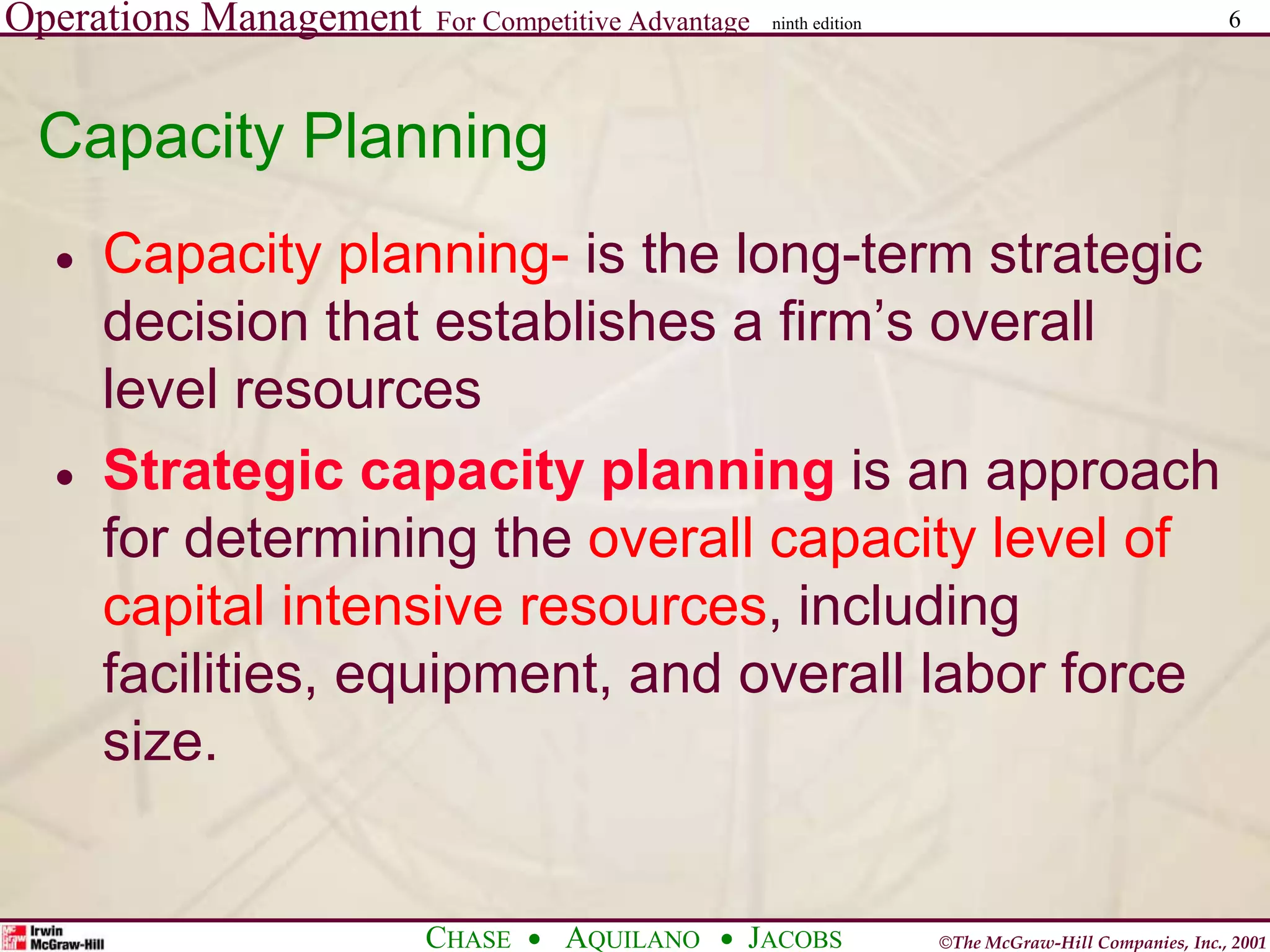 Chapter-8 Capacity Planning, Aggregate Planning and Scheduling.pptx