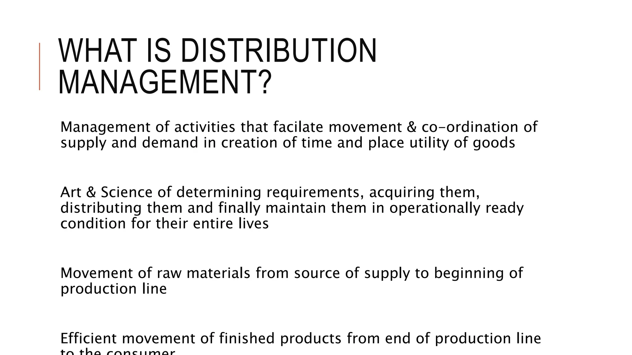 Distribution Management & Marketing Mix | PPTX