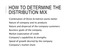 Distribution Management & Marketing Mix | PPTX