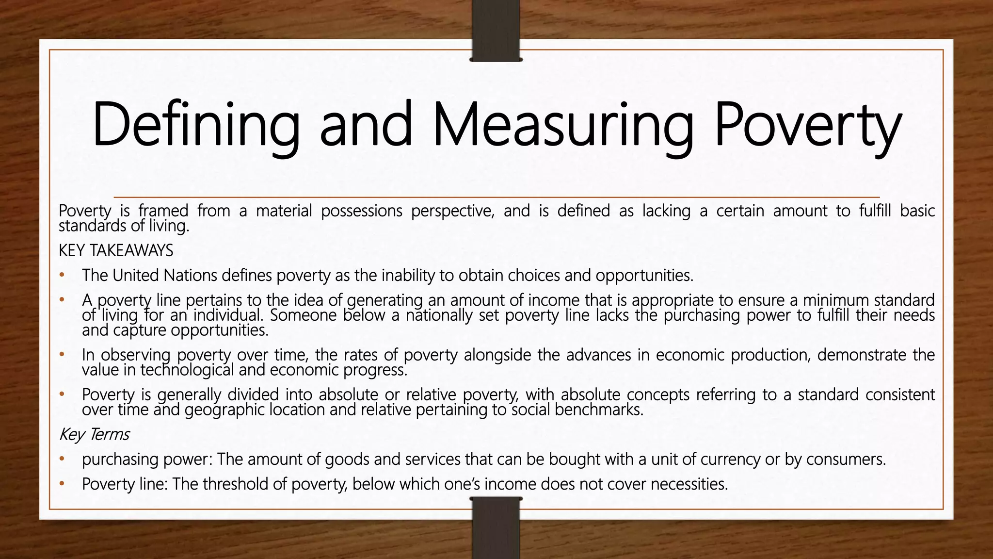 Income Distribution, Poverty and Living Standard | PPTX