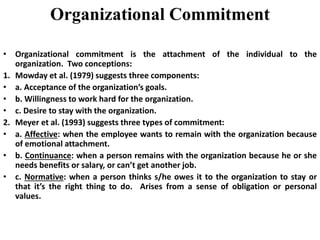Chapter-8 (Job Satisfaction & Organizational Commitment (Edit file).ppt