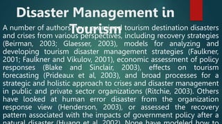 Chapter 8 Natural Calamities and Digester Management Related to Tourism ...