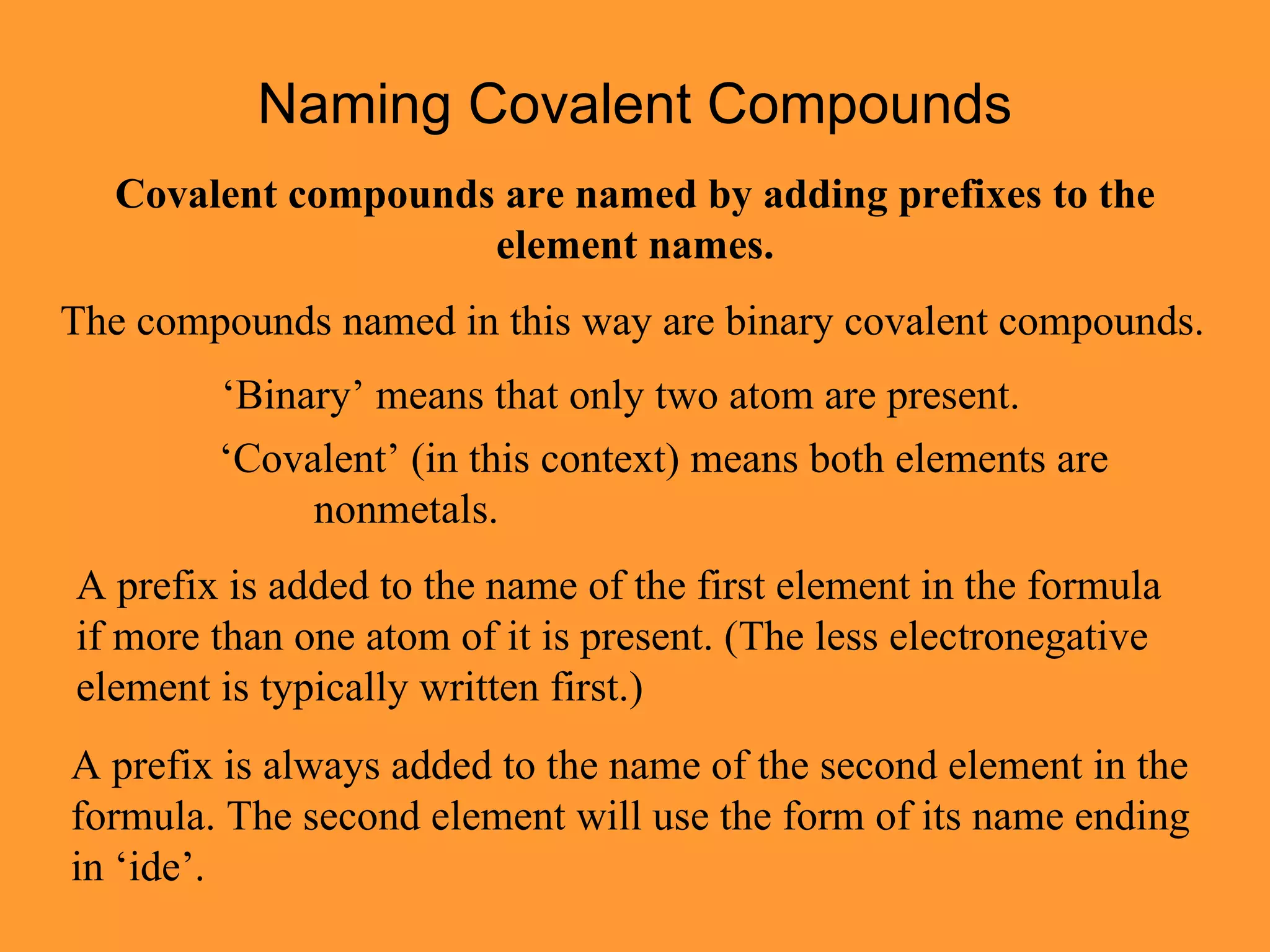 Chemical Names and Formulas | PPT