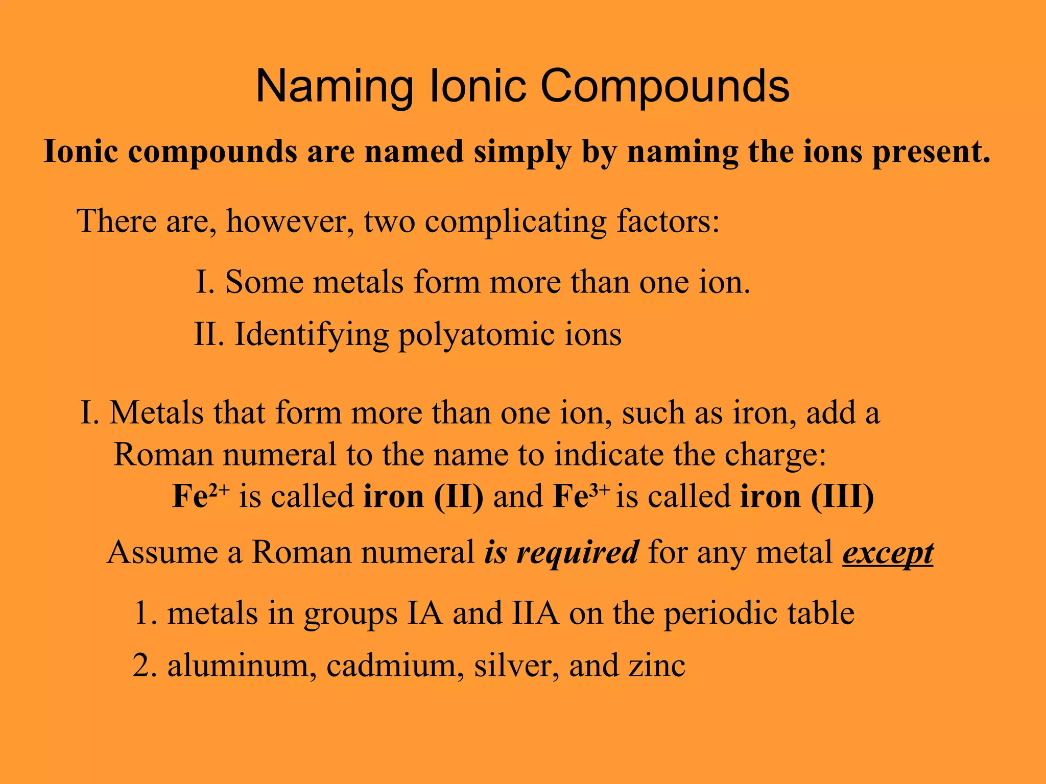 Chemical Names and Formulas | PPT